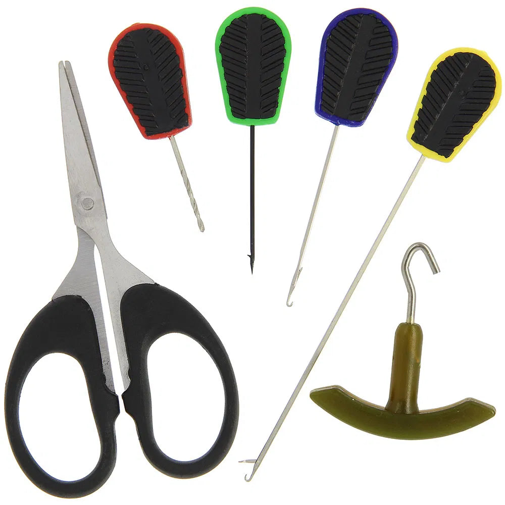 NGT 6pc Soft Grip Tool Set - 4 Needles, Braid Scissors and Knot Puller ...
