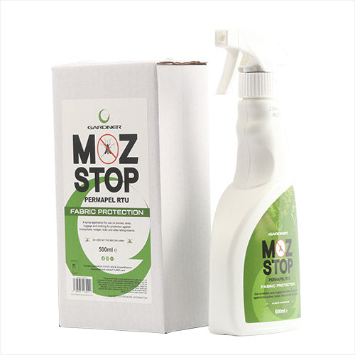Gardner Moz-Stop FABRIC Spray 500ml – The Fishing Outlet